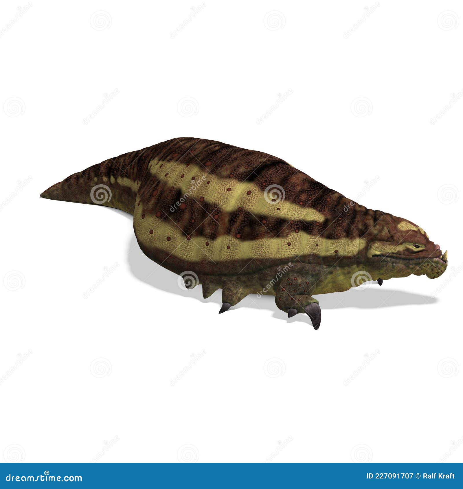 3D-illustration of a Extinct Dinosaur Worm. Isolated Rendering Object ...