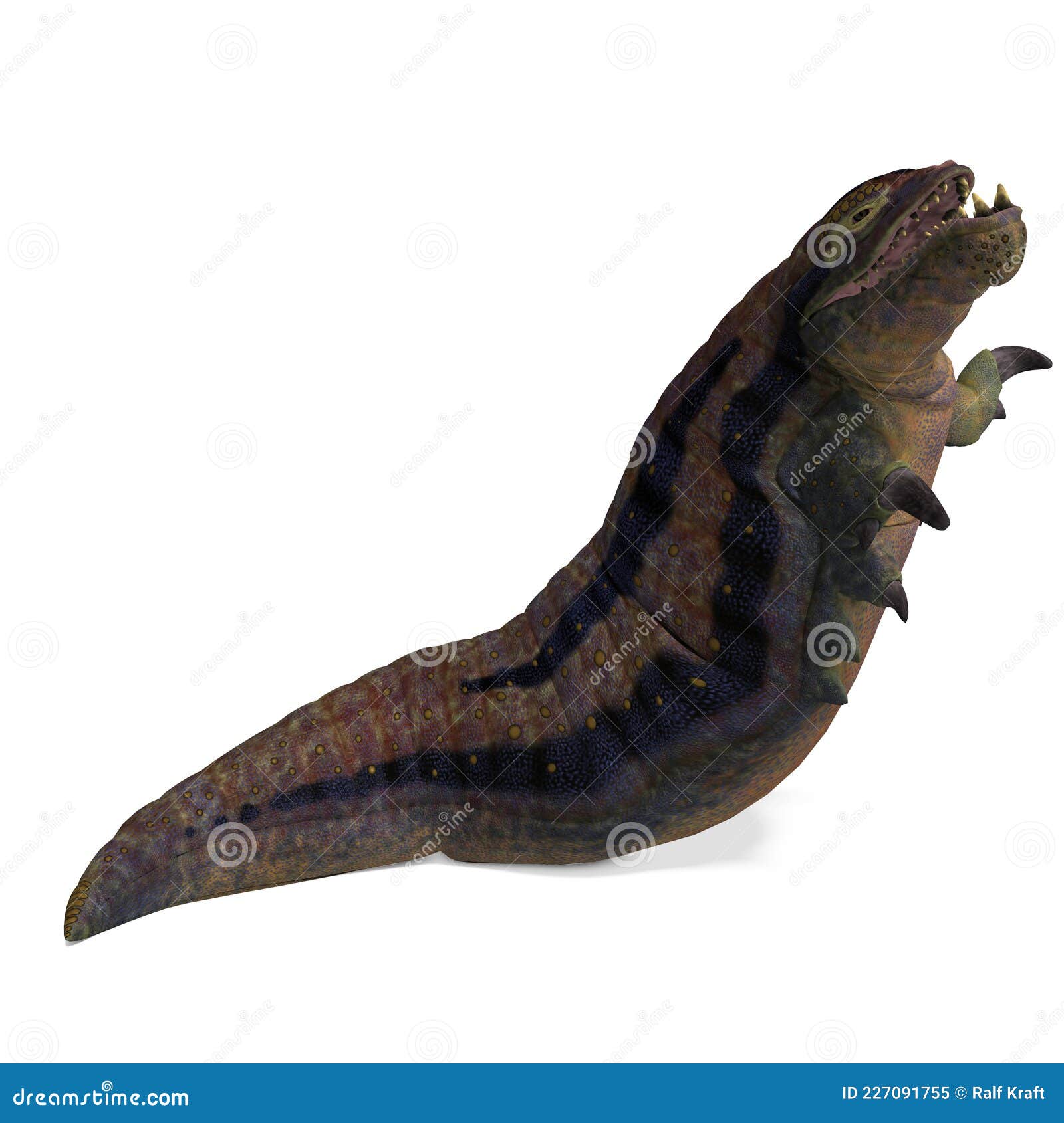 3D-illustration of a Extinct Dinosaur Worm. Isolated Rendering Object ...