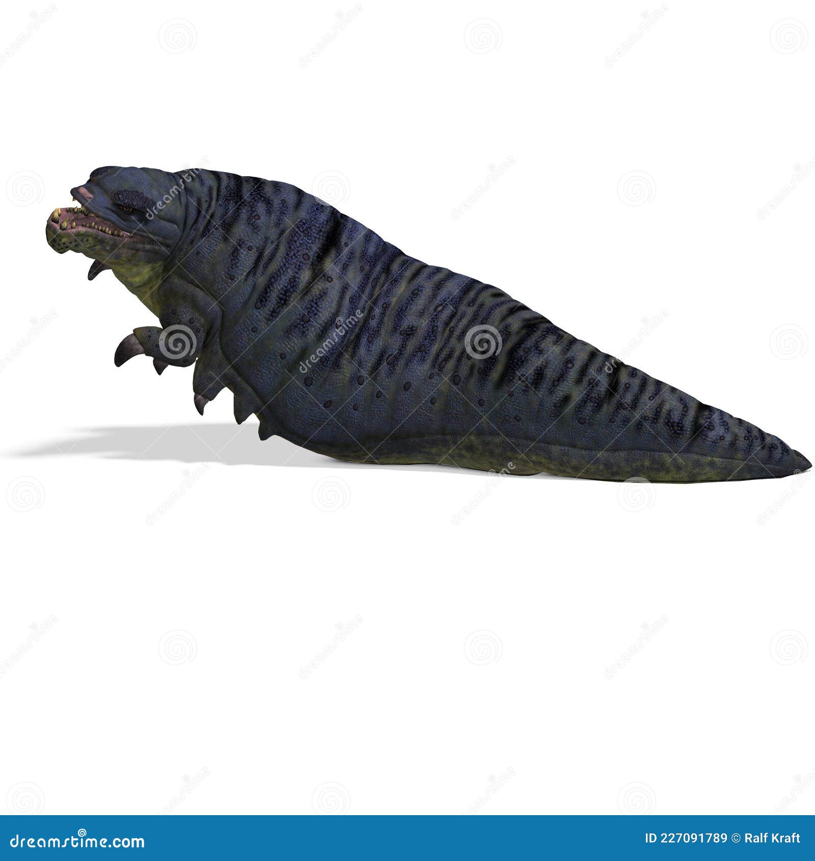 3D-illustration of a Extinct Dinosaur Worm. Isolated Rendering Object ...