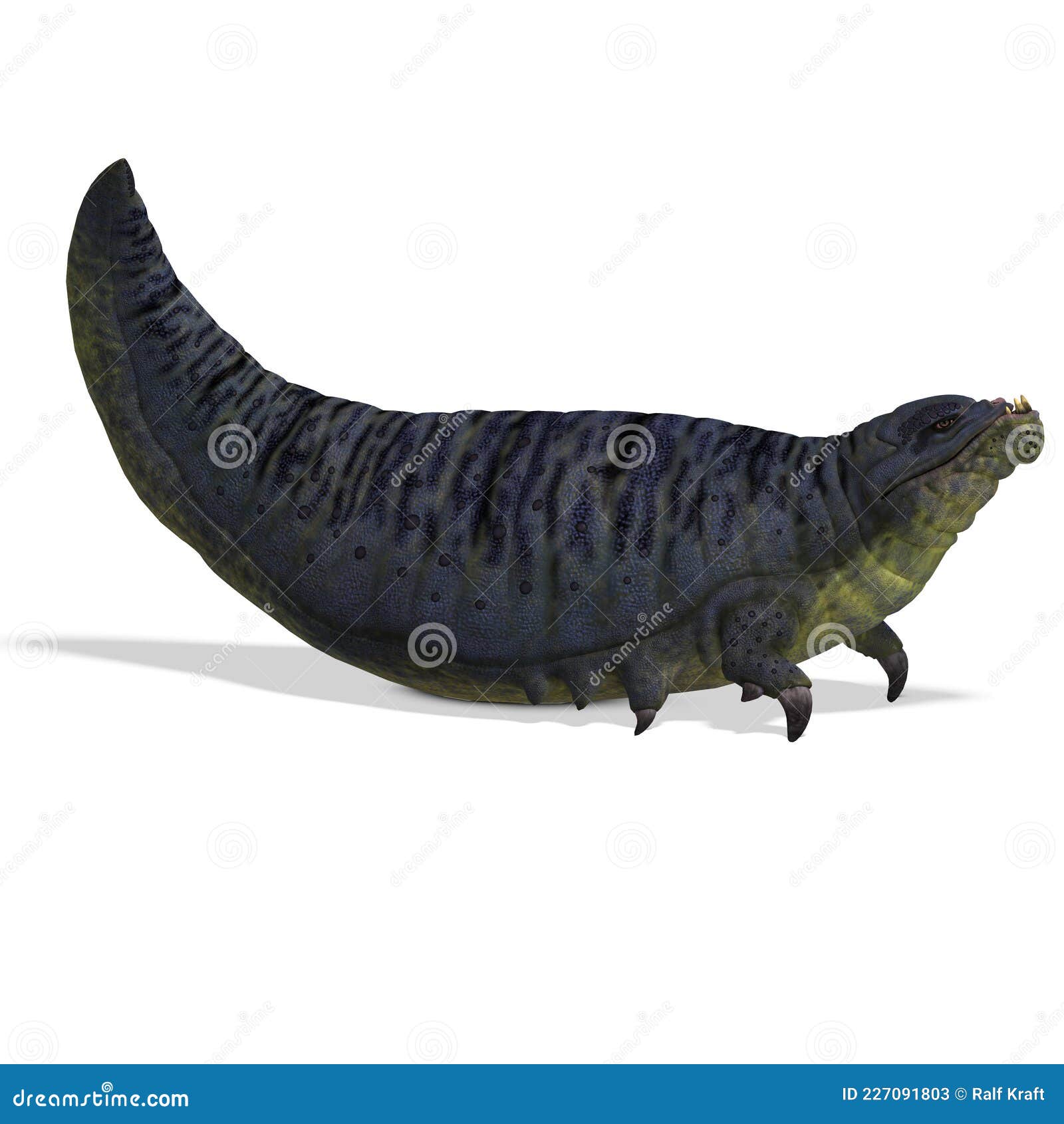 3D-illustration of a Extinct Dinosaur Worm. Isolated Rendering Object ...