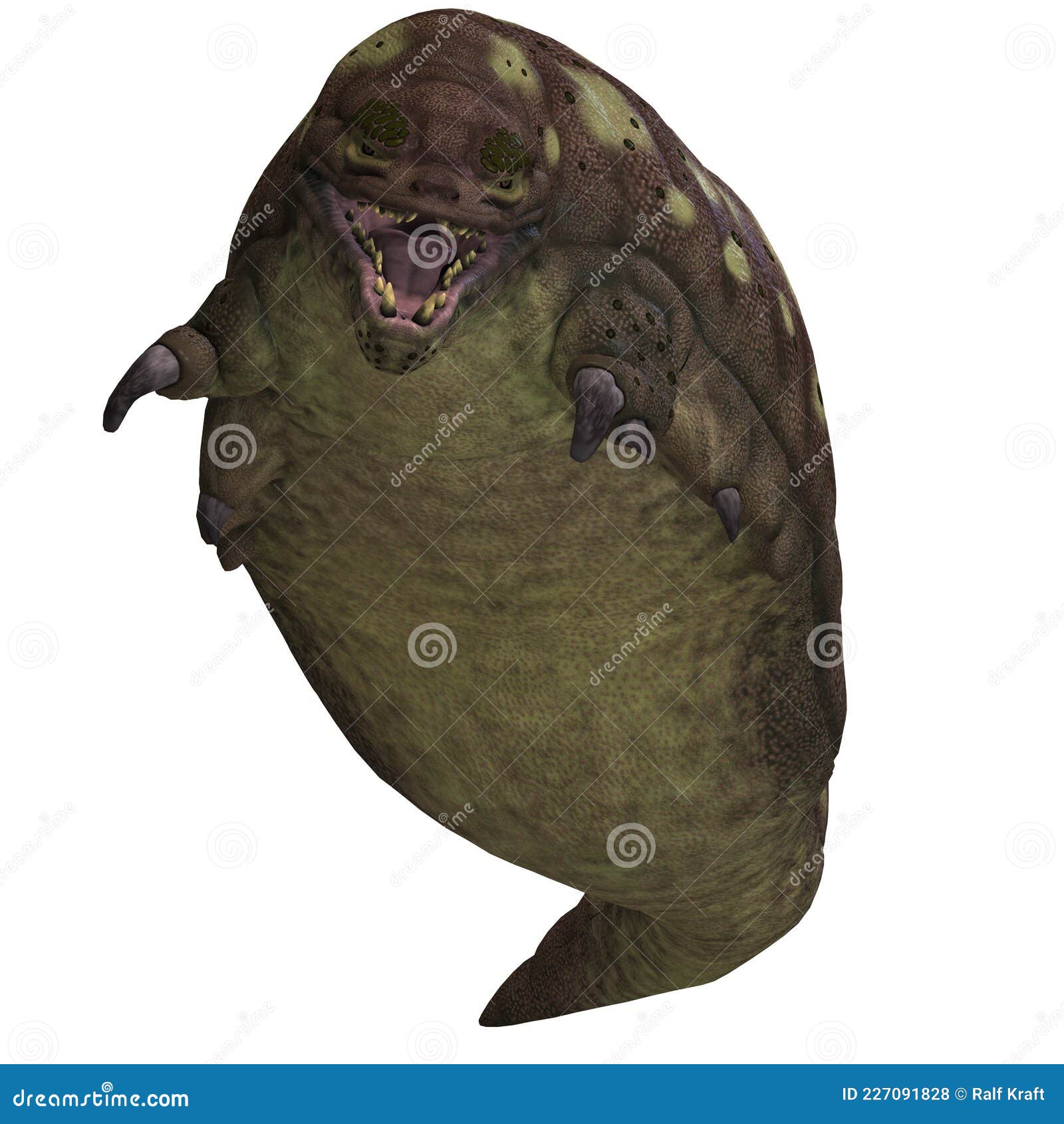 3D-illustration of a Extinct Dinosaur Worm. Isolated Rendering Object ...