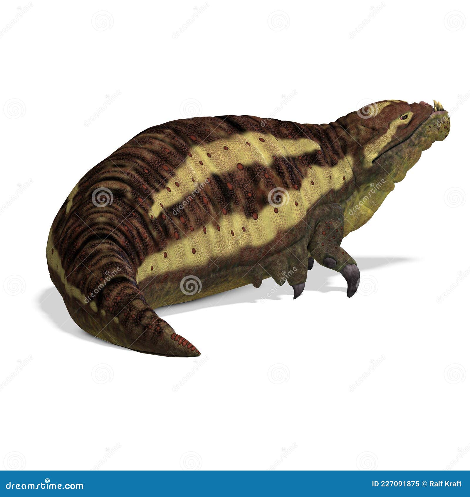 3D-illustration of a Extinct Dinosaur Worm. Isolated Rendering Object ...