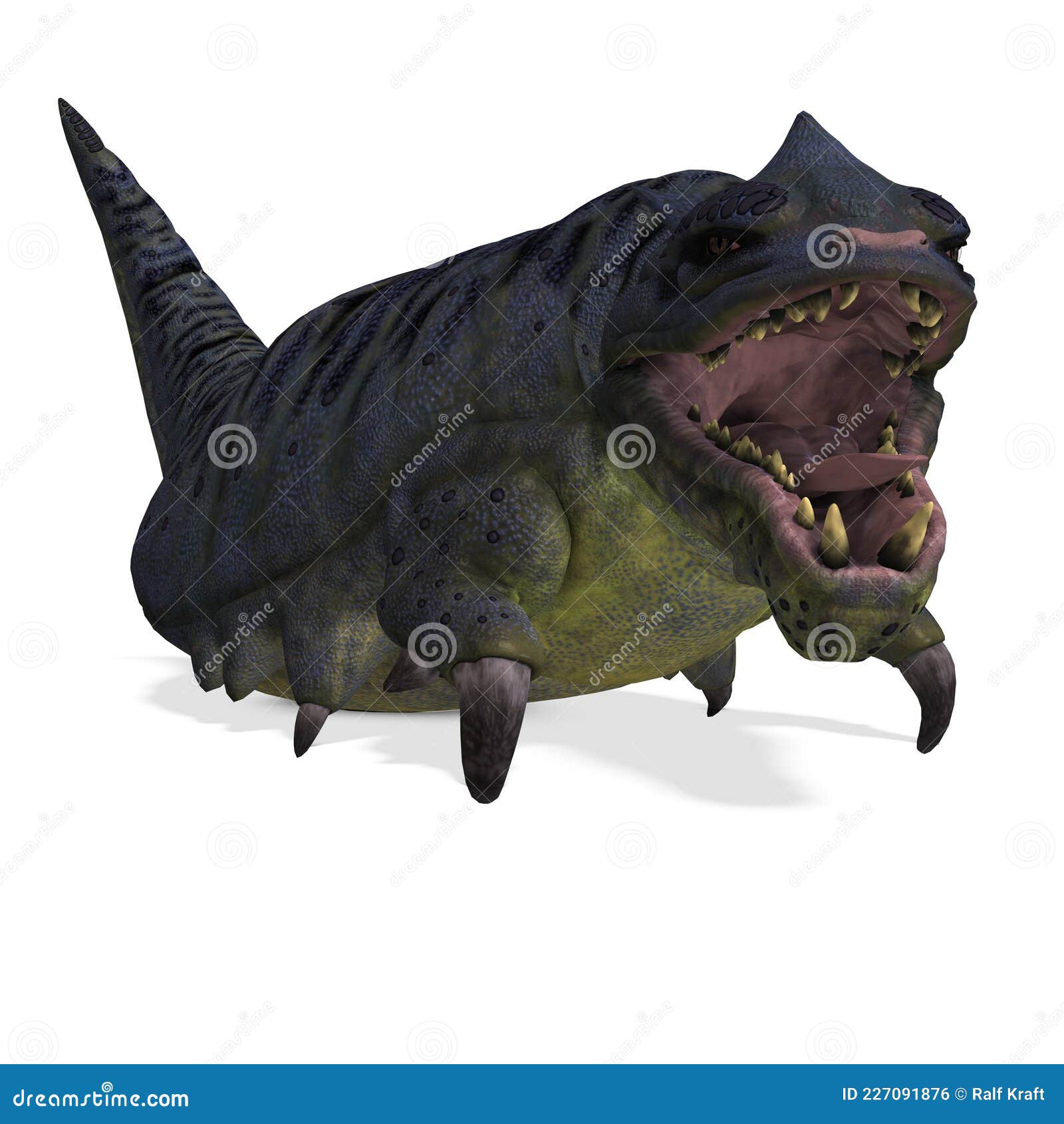 3D-illustration of a Extinct Dinosaur Worm. Isolated Rendering Object ...