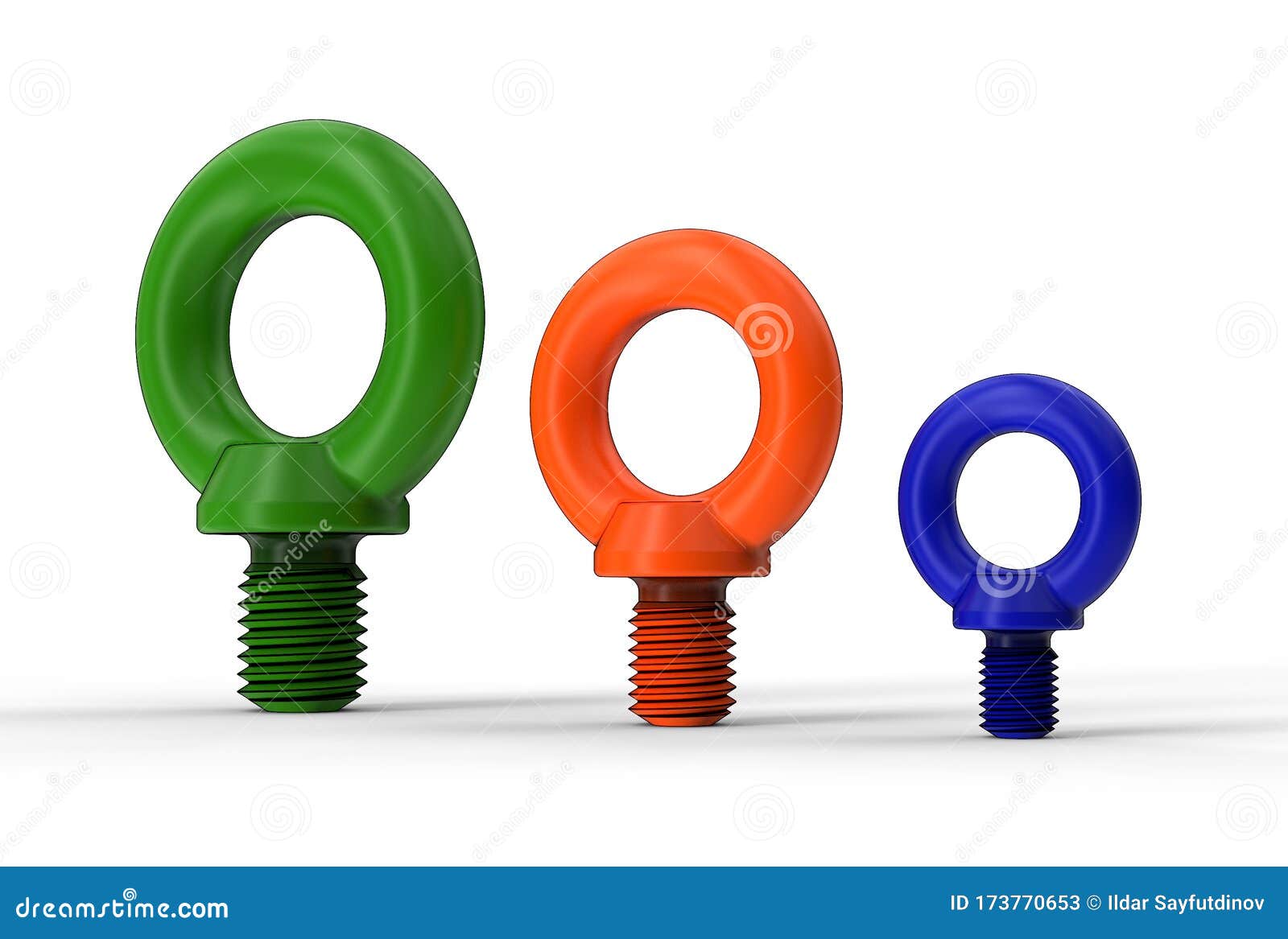 3d Illustration of the Eye Bolt Stock Illustration - Illustration of ...