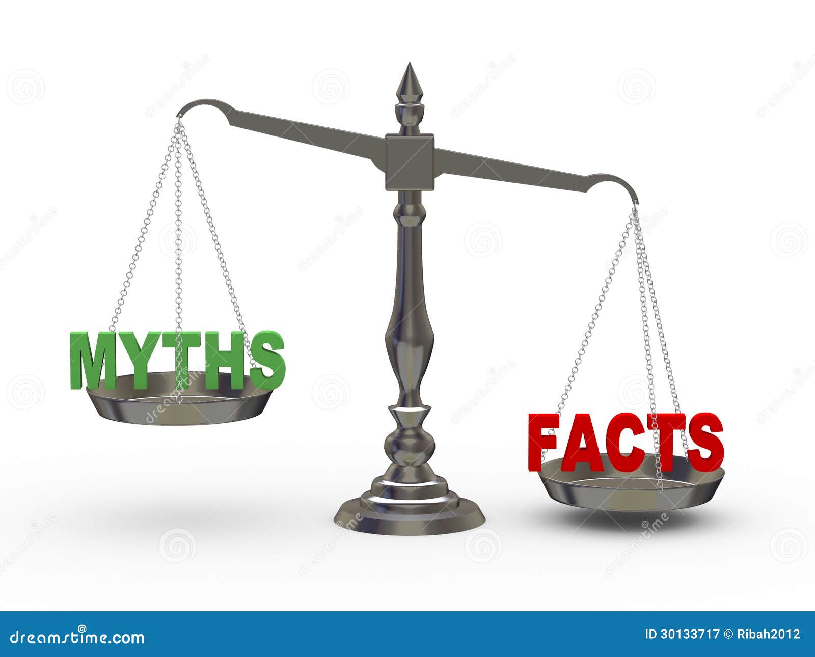 3d Facts and Myths on Scale Stock Illustration - Illustration of ...