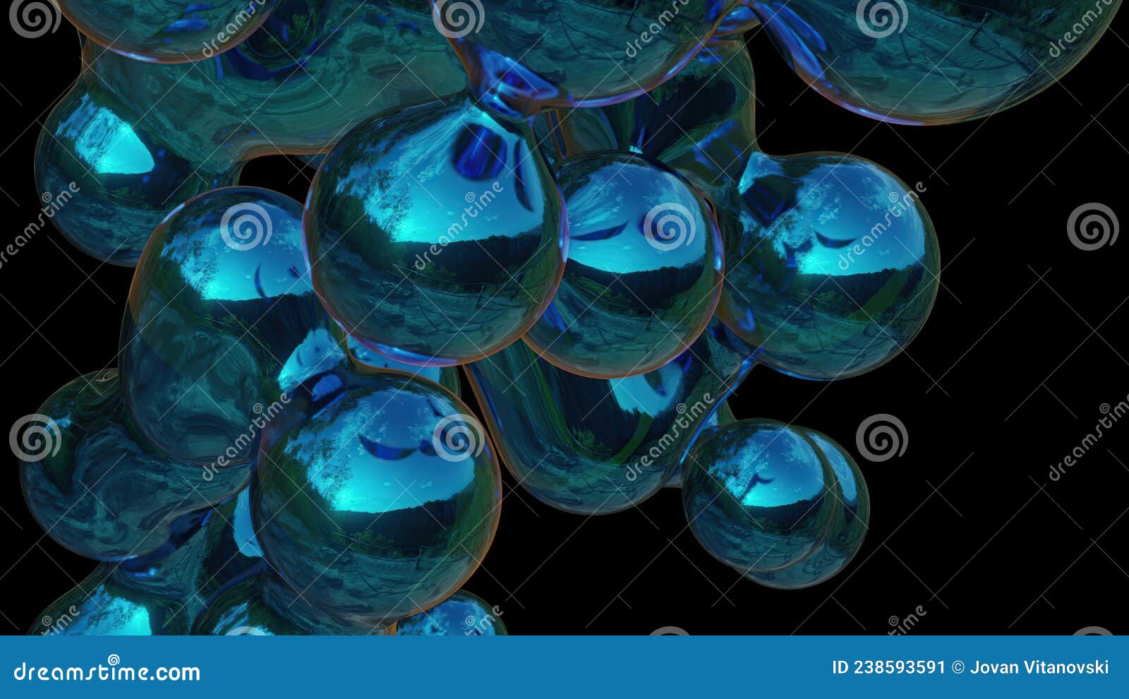 Falling Abstract Metal Metaball Stock Illustration - Illustration of ...