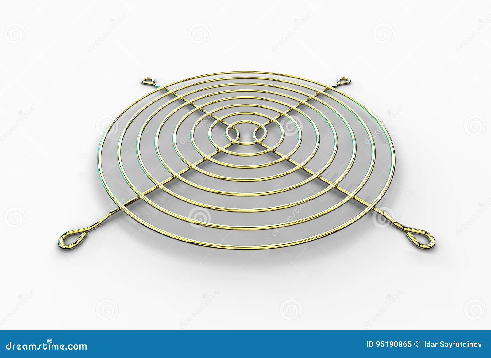 3D Illustration of Fan Grill Stock Illustration - Illustration of ...