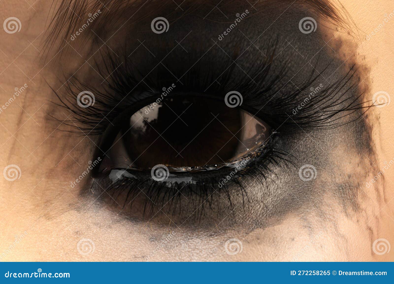 3D Illustration of a Female Eye Stock Illustration - Illustration of ...