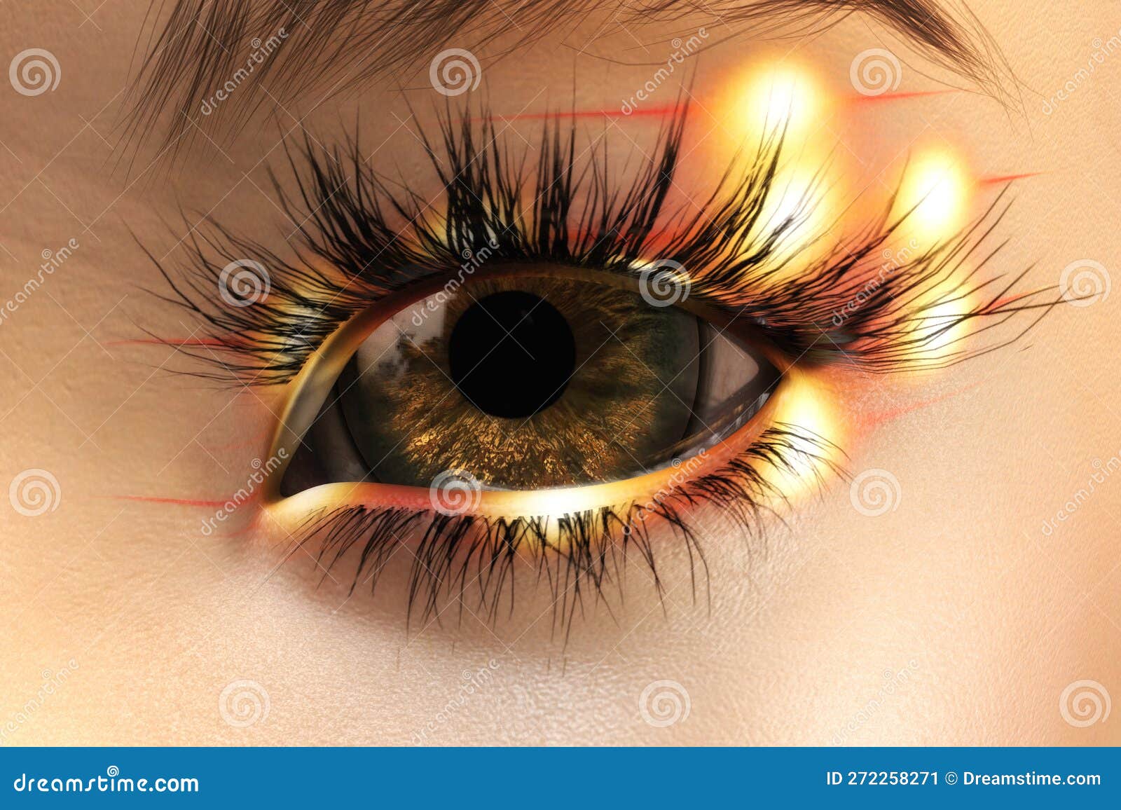 3D Illustration of a Female Eye Stock Illustration - Illustration of ...
