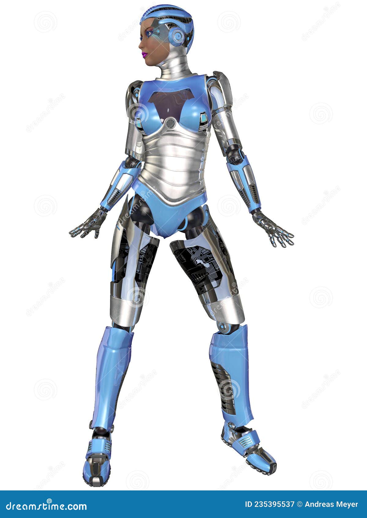 Female robot stock illustration. Illustration of artificial - 235395537