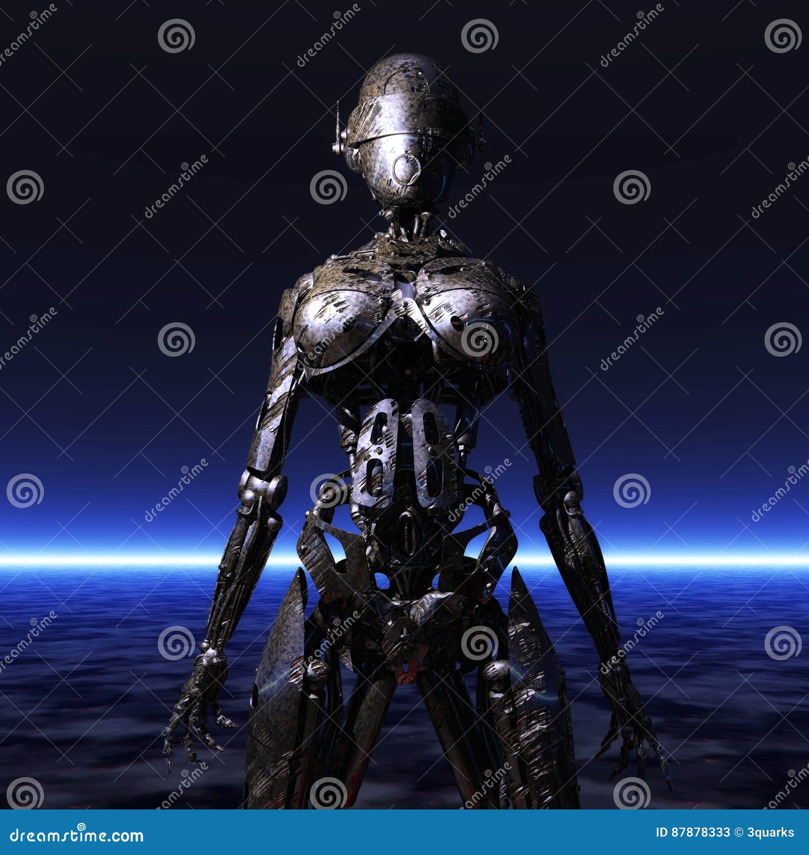 3D Illustration of a Fembot Stock Illustration - Illustration of adult ...