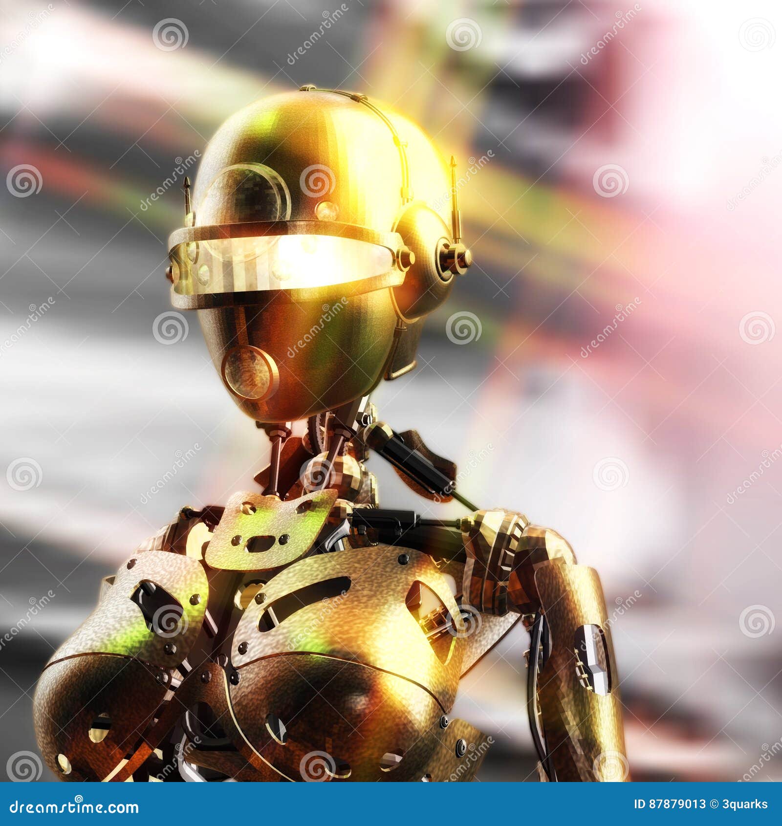 3D Illustration of a Fembot Stock Illustration - Illustration of ...
