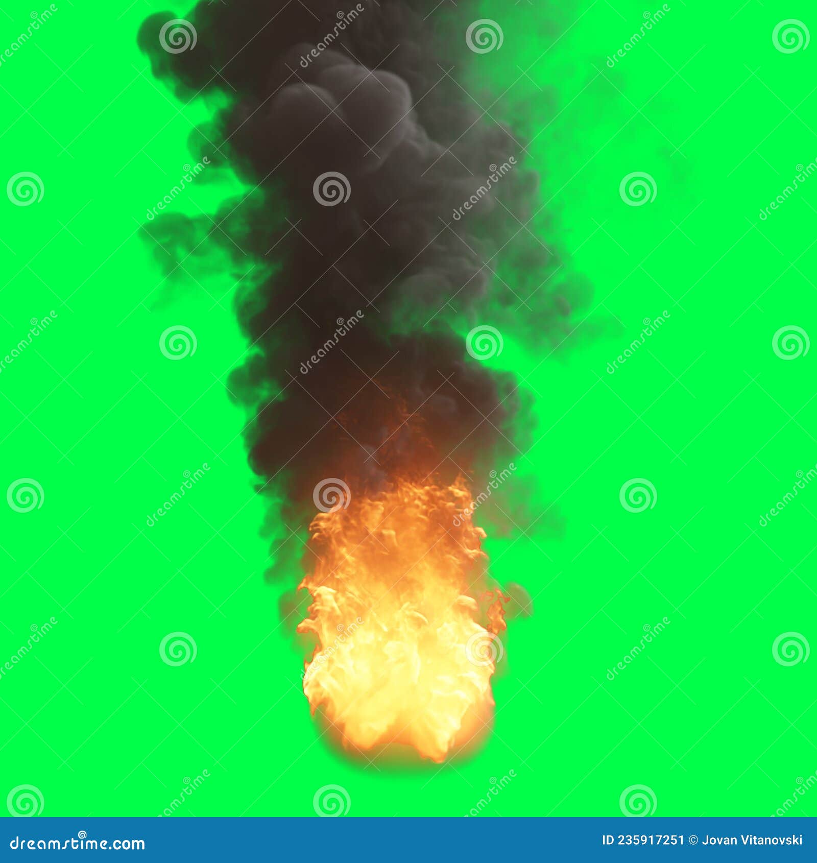 Fire ball on green screen stock illustration. Illustration of animated ...