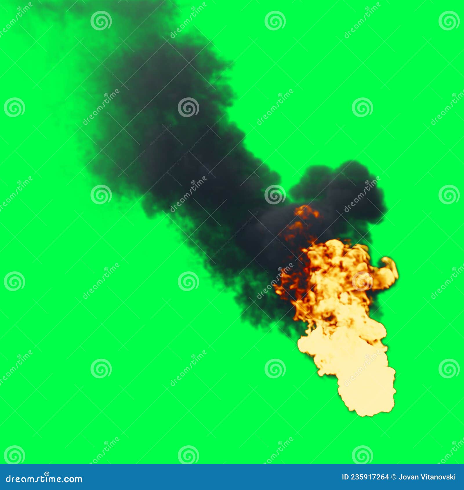 Fire ball on green screen stock illustration. Illustration of ball ...