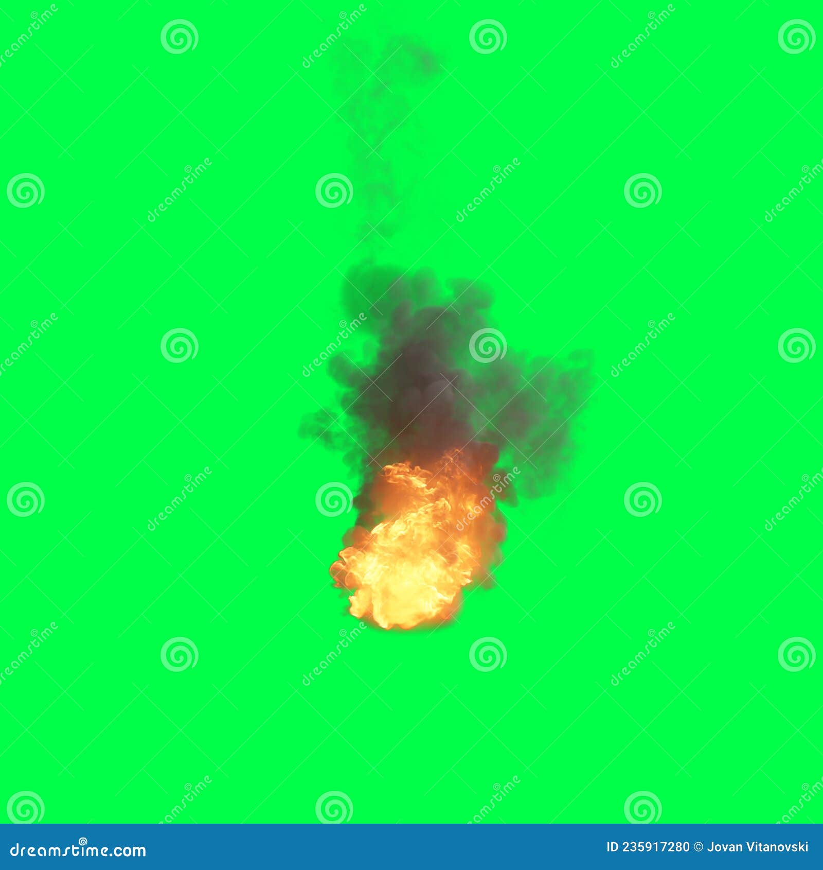 Fire ball on green screen stock illustration. Illustration of fireball ...