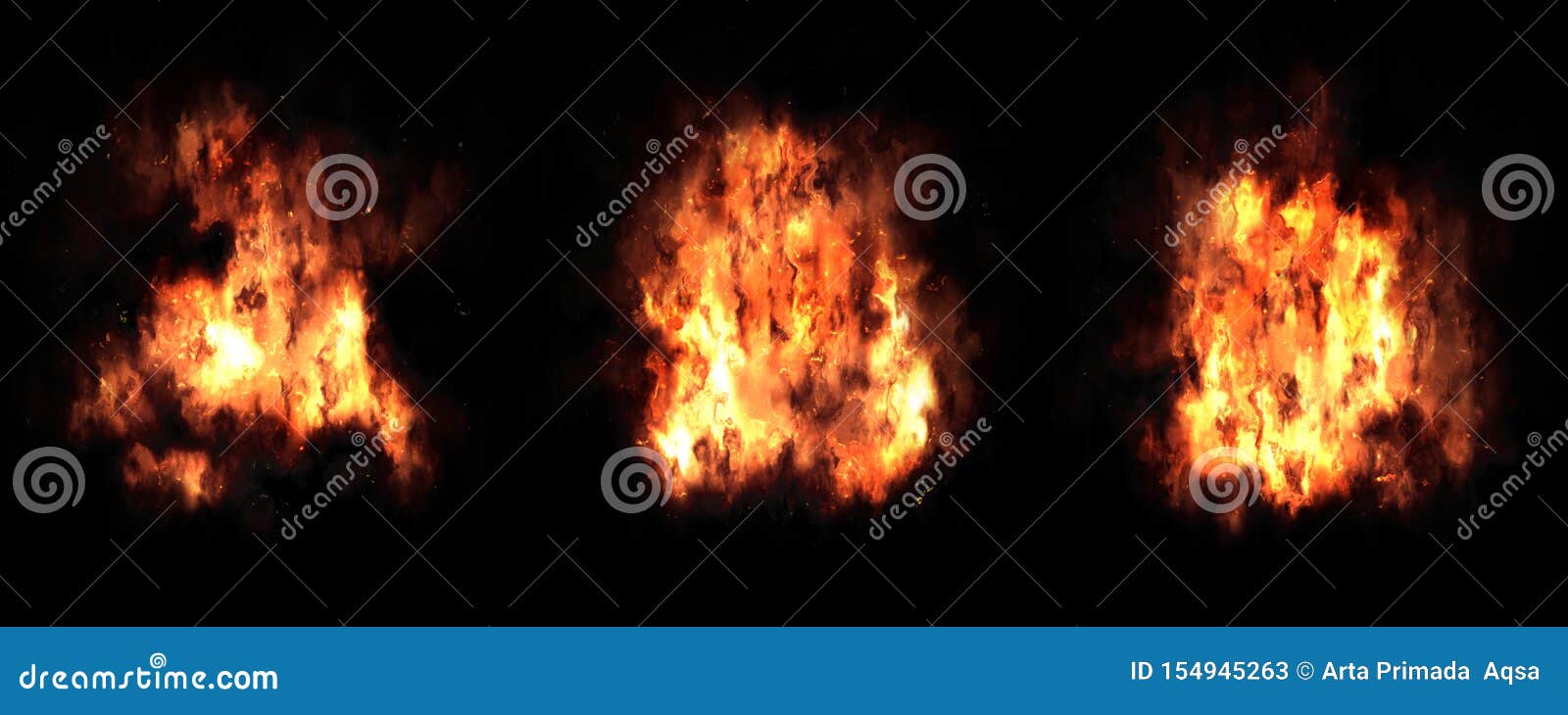 3d Illustration Fire Effects Sprite Background Stock Illustration ...
