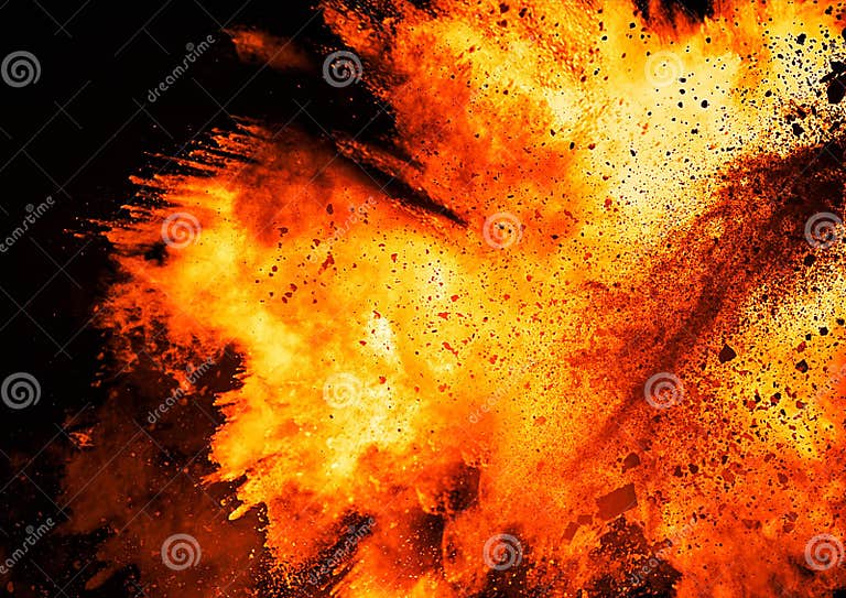 3d Illustration of Fire Flames Exploding Stock Illustration ...