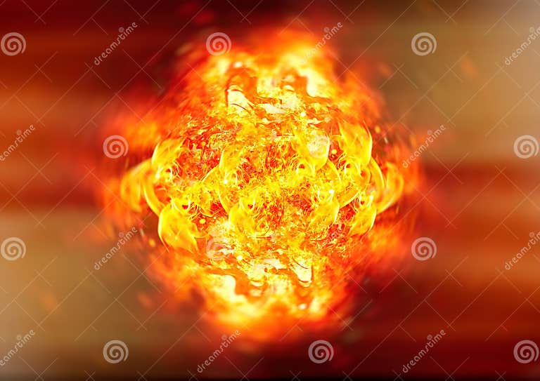 3d Illustration of Fire Flames Exploding Stock Illustration ...