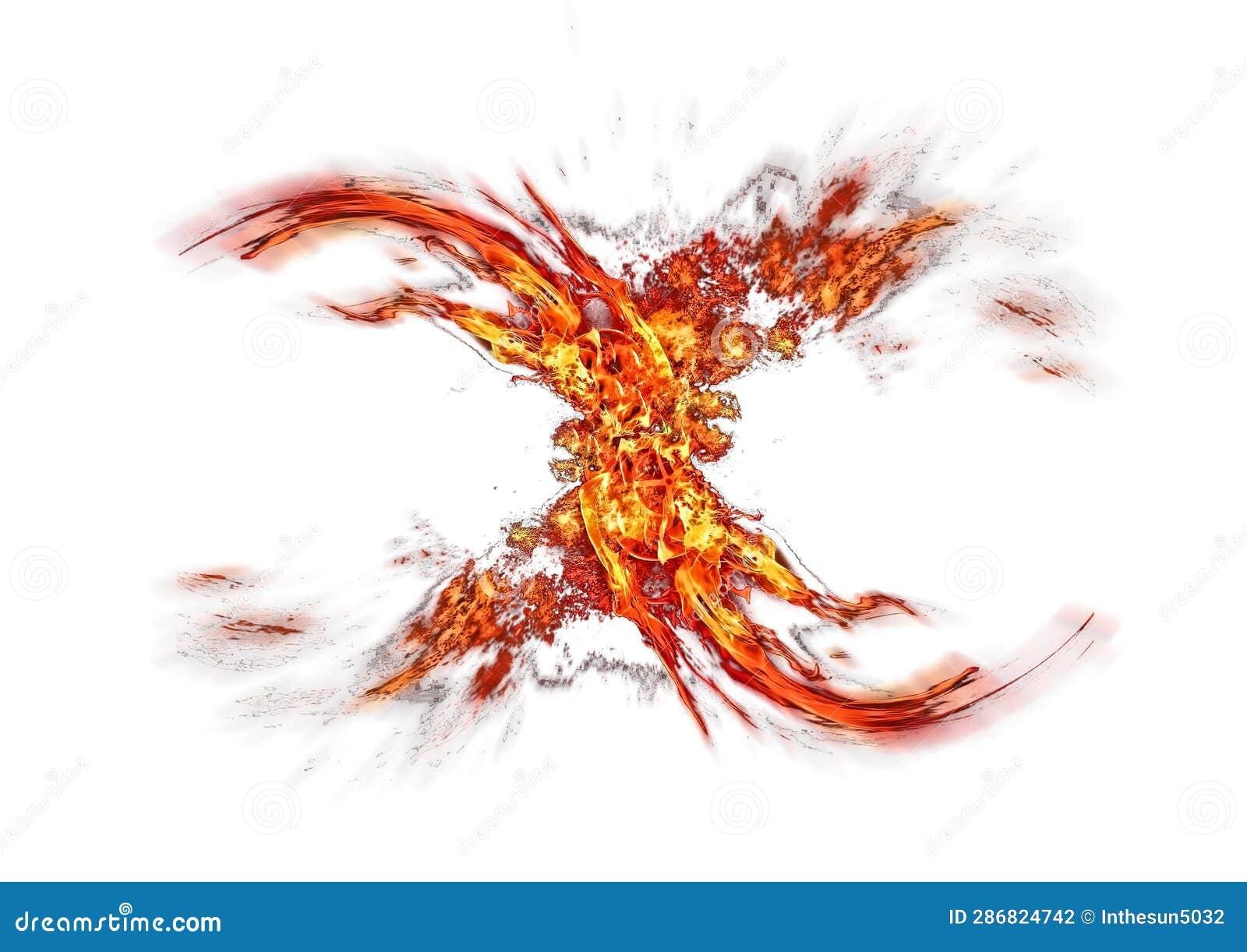 3d Illustration of Fire Flames Exploding Stock Illustration ...