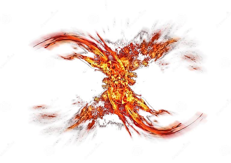 3d Illustration of Fire Flames Exploding Stock Illustration ...