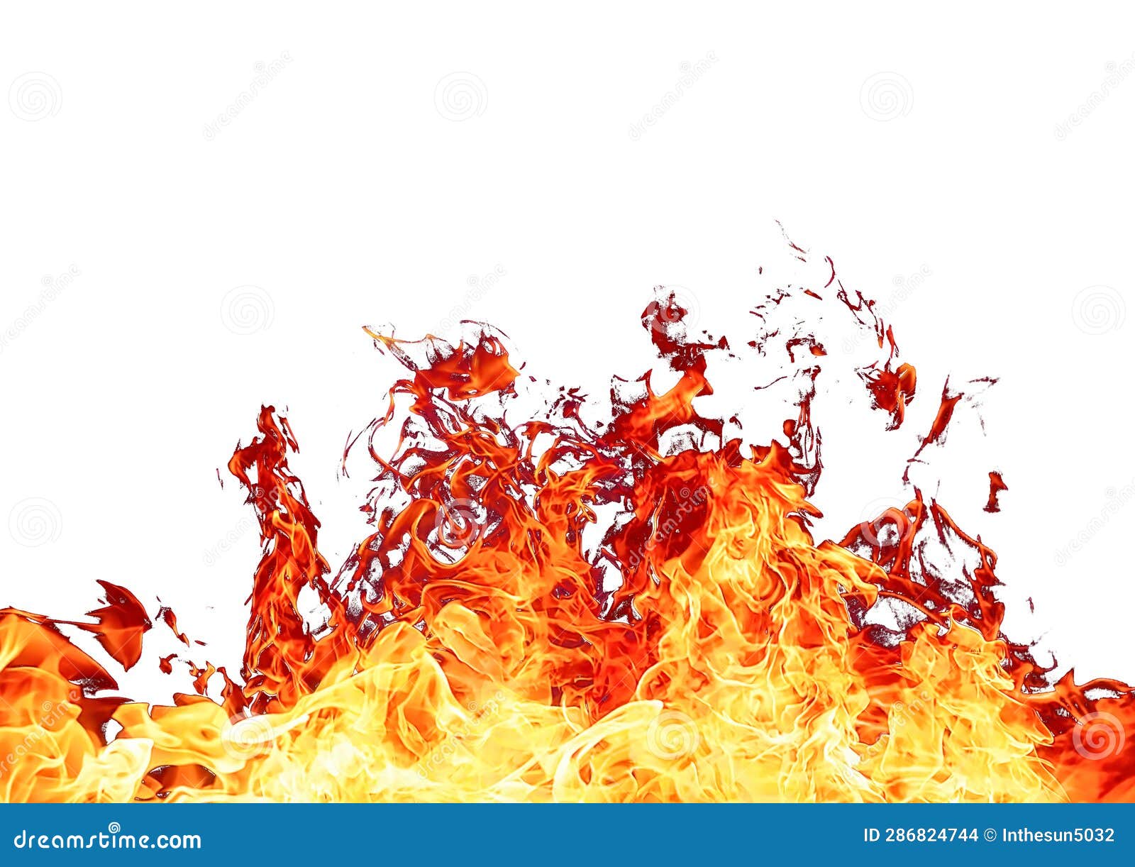 3d Illustration of Fire Flames Exploding Stock Illustration ...
