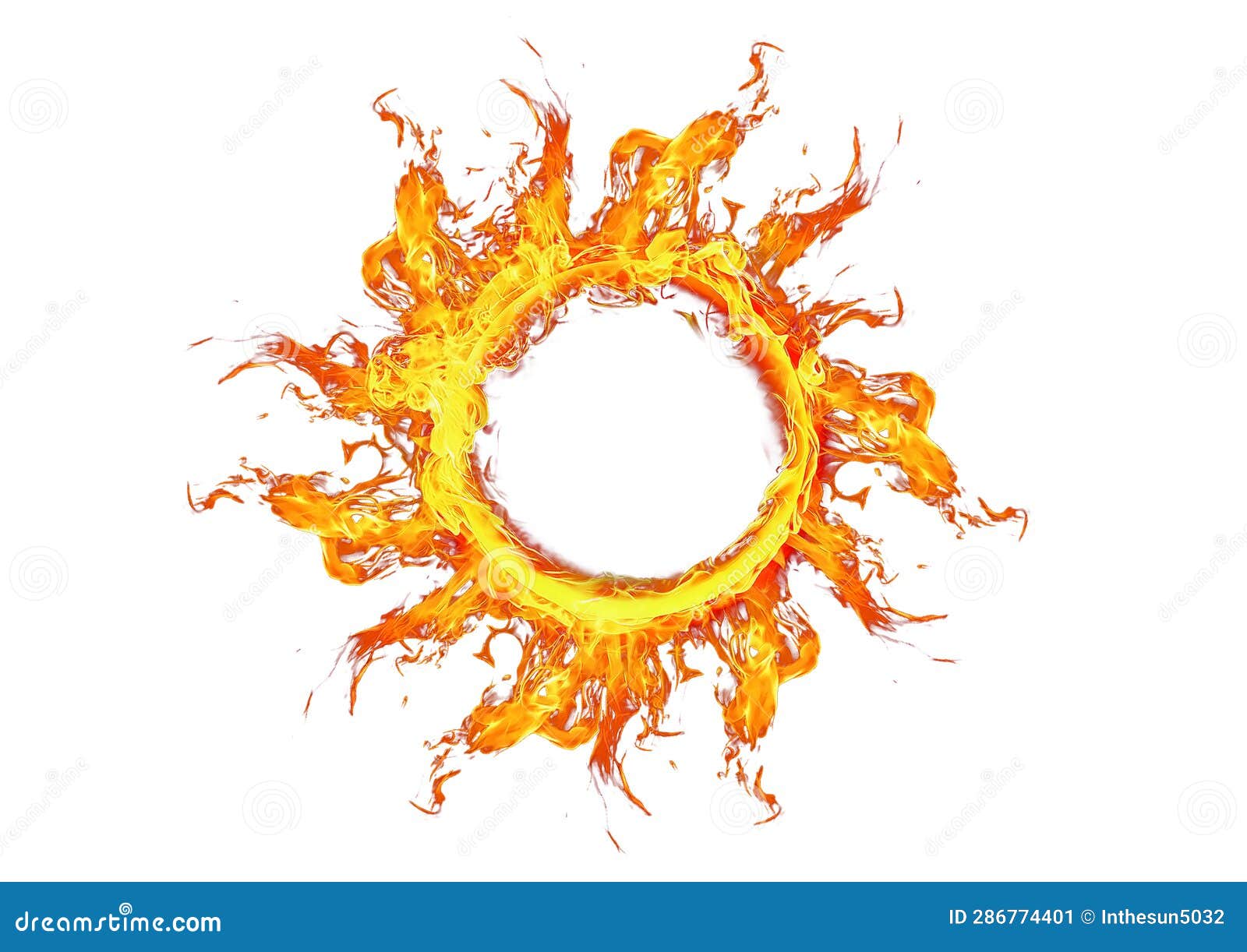 3d Illustration of Fire Flames Exploding Stock Illustration ...