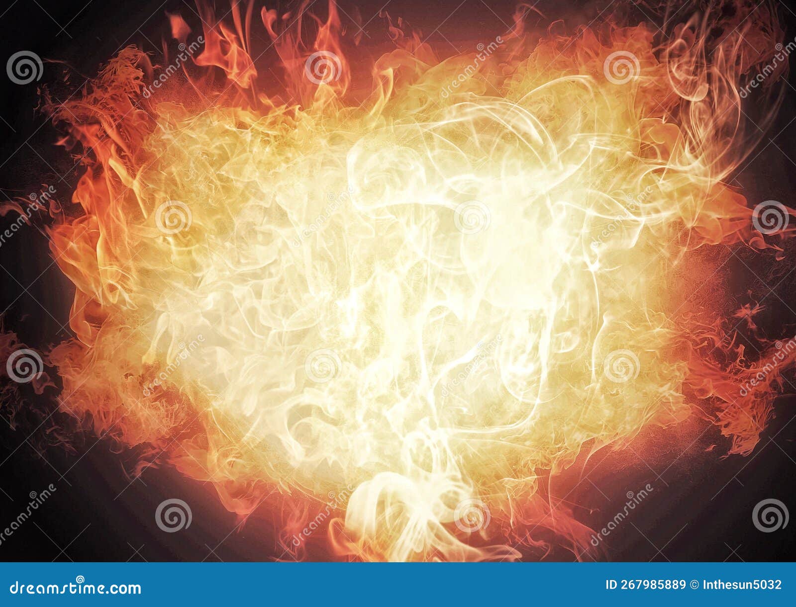 3d Illustration of Burning Fireball Stock Illustration - Illustration ...