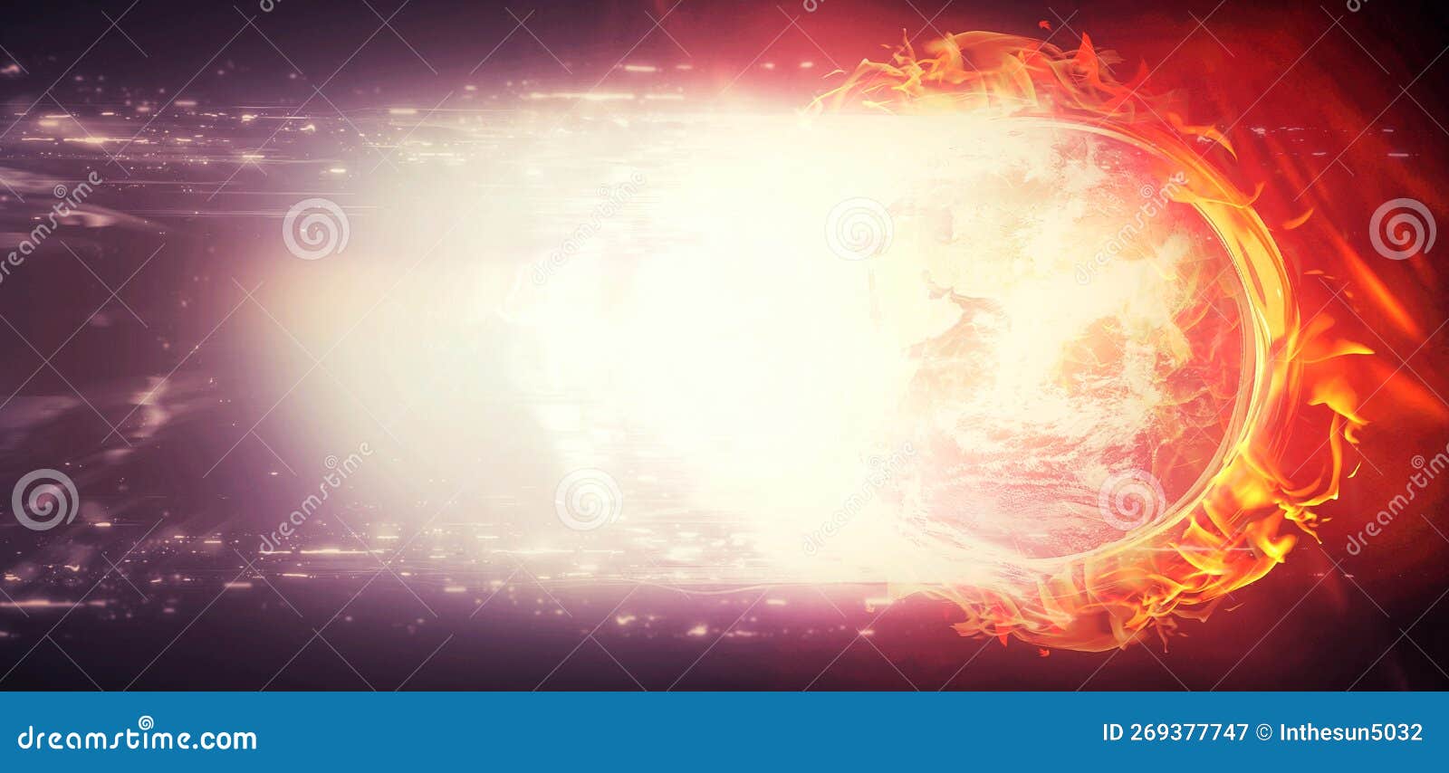 3d Illustration of Exploding Fireball Stock Illustration - Illustration ...