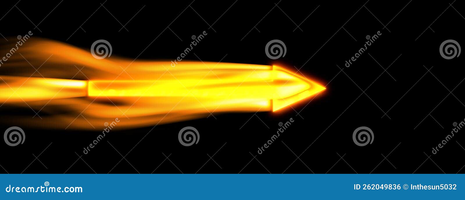 3d Illustration of Fired Flaming Arrows Stock Illustration ...