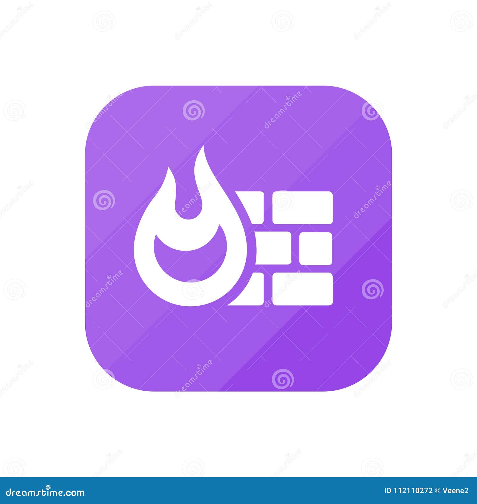 Firewall Icon stock illustration. Illustration of wall - 112110272