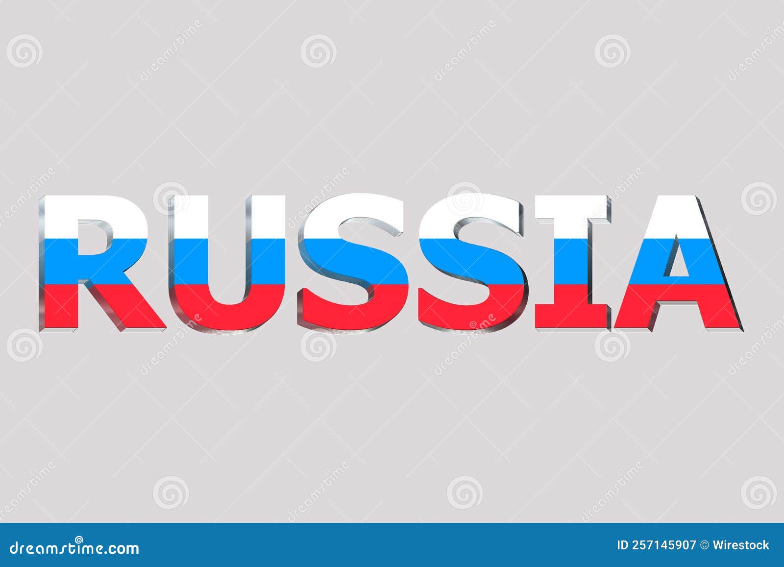 3D Illustration of the Flag of Russia on a Text Background Stock ...