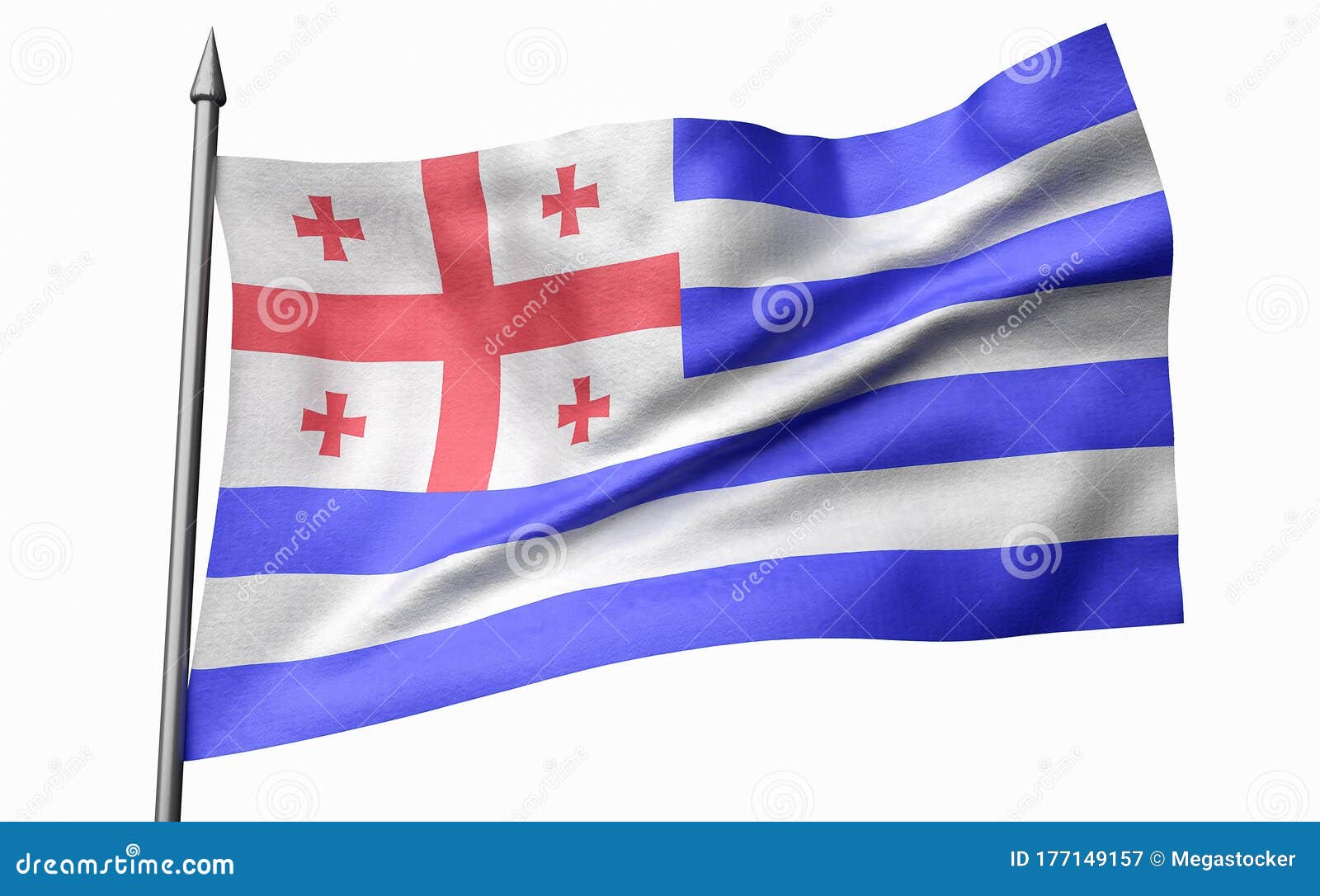 Adjara Flag Waving Vector Illustration On White Background. Adjara ...