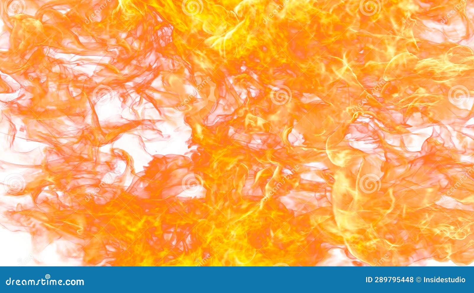 3d Illustration. Flame Flare on White Background. Stock Illustration ...