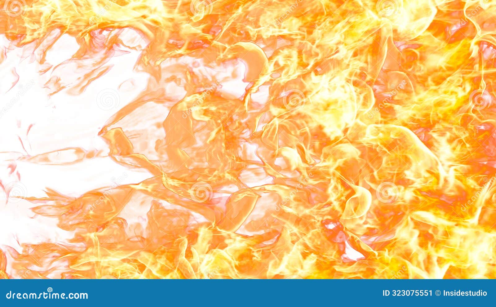 3d Illustration. Flame Flare on White Background. Stock Illustration ...