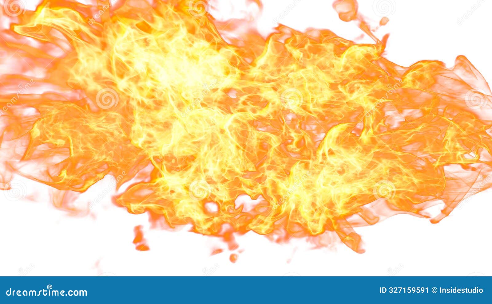 3d Illustration. Flame Flare on White Background. Stock Illustration ...