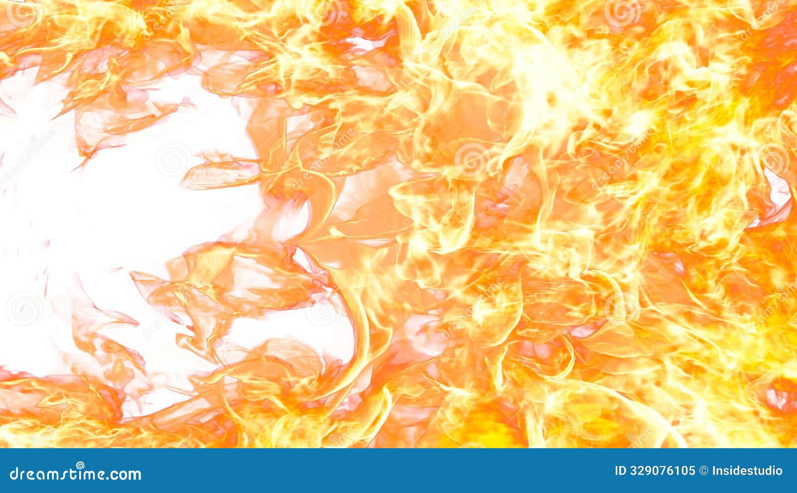 3d Illustration. Flame Flare on White Background. Stock Illustration ...