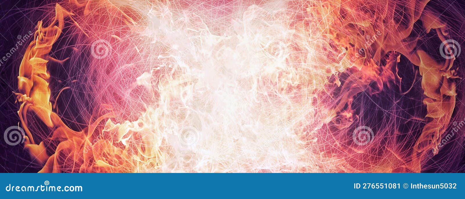 3d Illustration of Flames Burning in Abstract Shape Stock Illustration ...