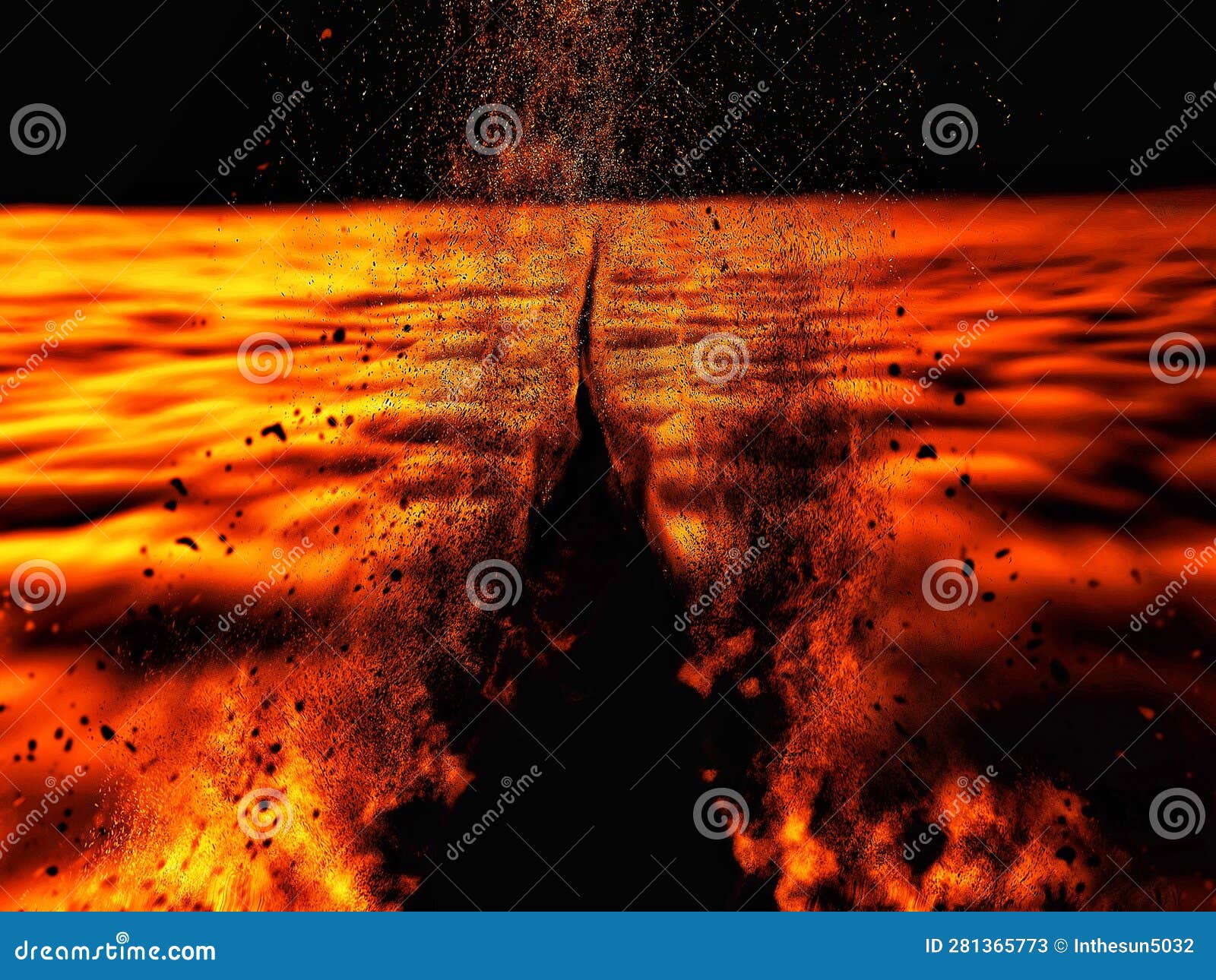 3d Illustration of Flames Exploding Stock Image - Image of magic ...
