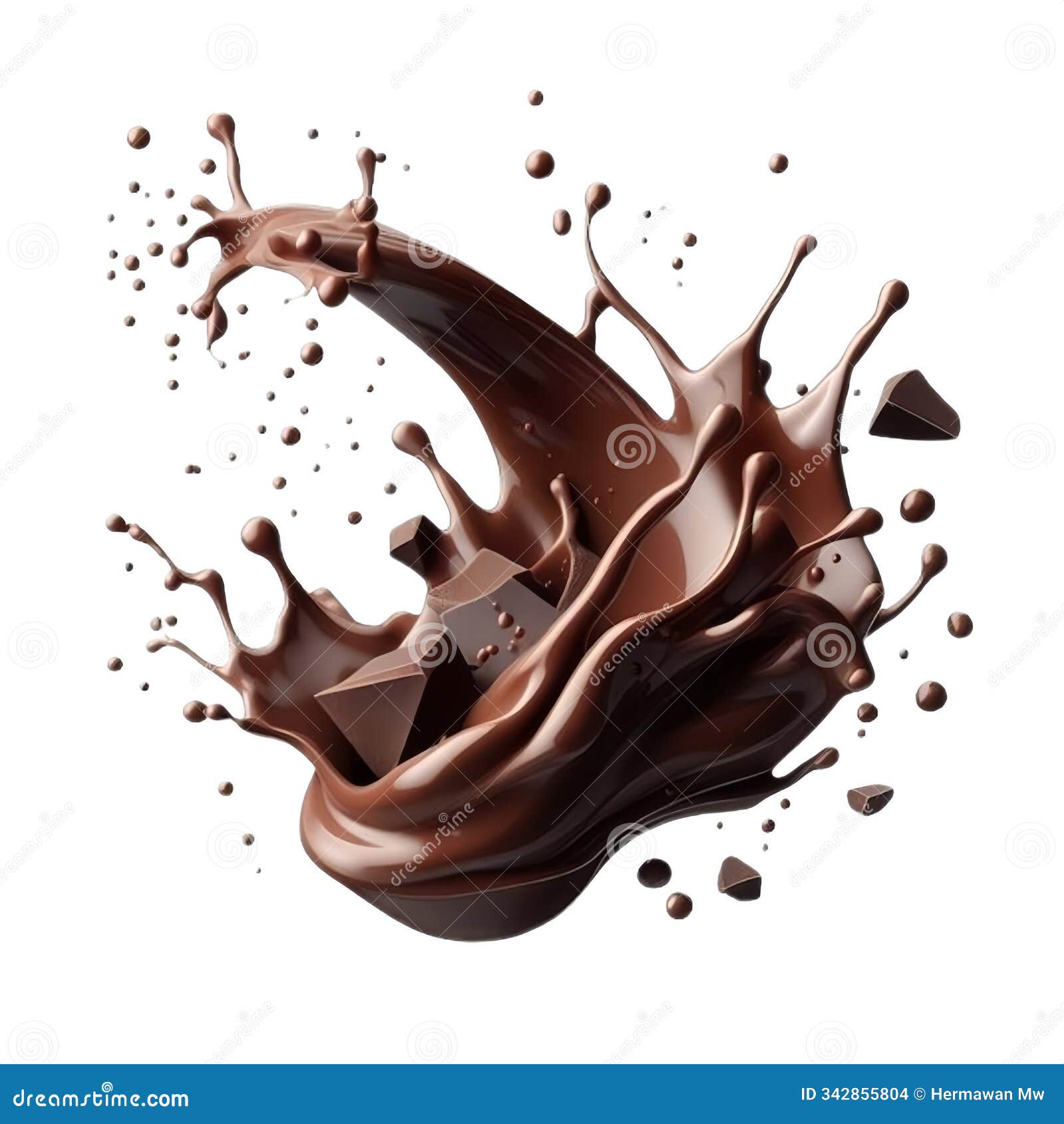 Floating Chocolate Eclairs With Crunchy Toppings On Gold Background ...