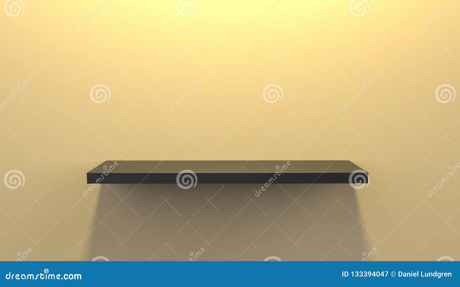 3D Illustration of a Floating Shelf Stock Illustration - Illustration ...