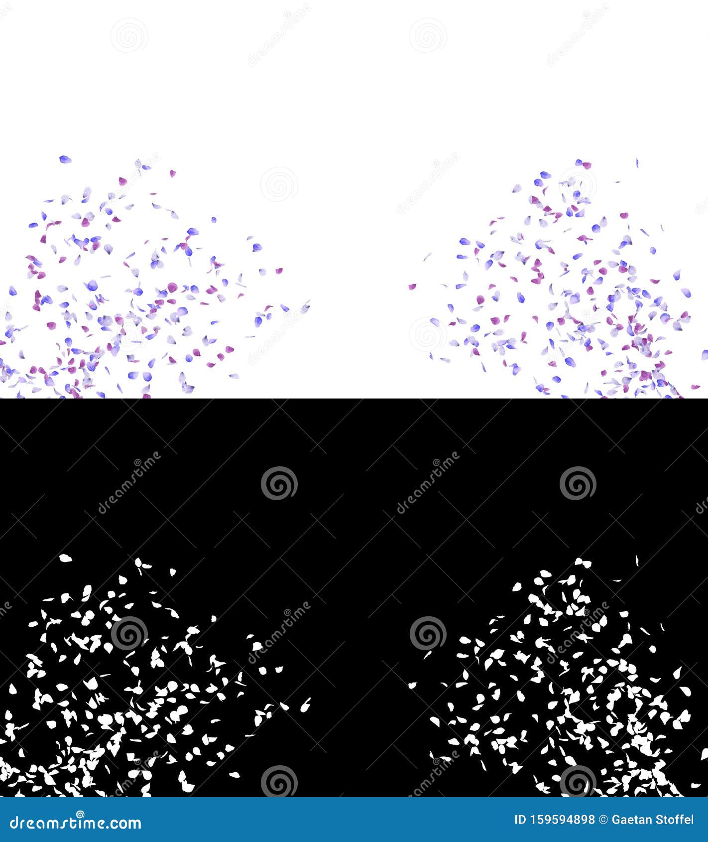3D Illustration of a Flower Petals Flow with Alpha Layer Stock ...