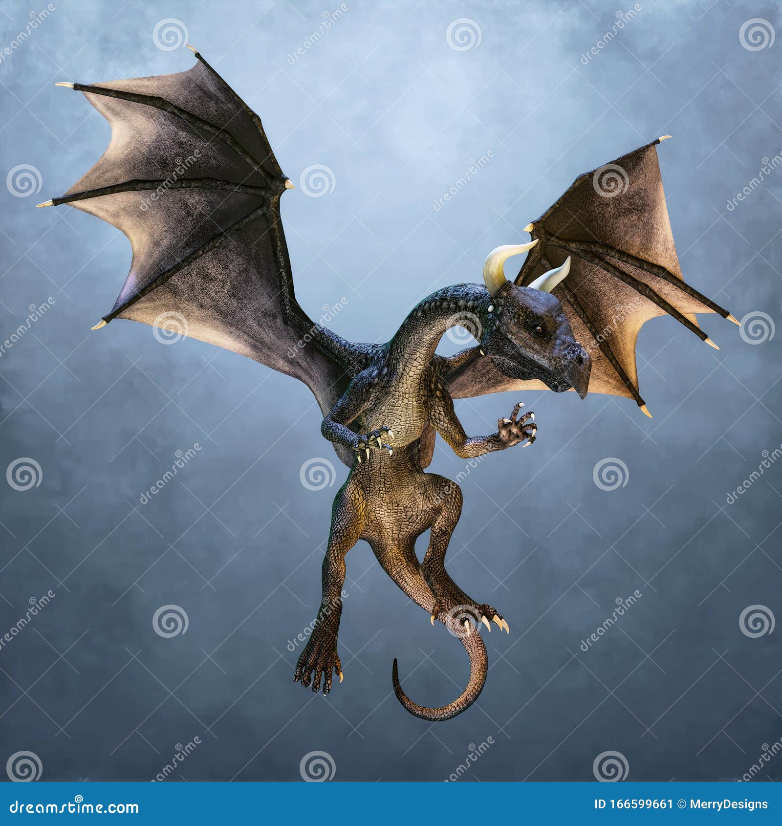 Outstretched Dragon Wings