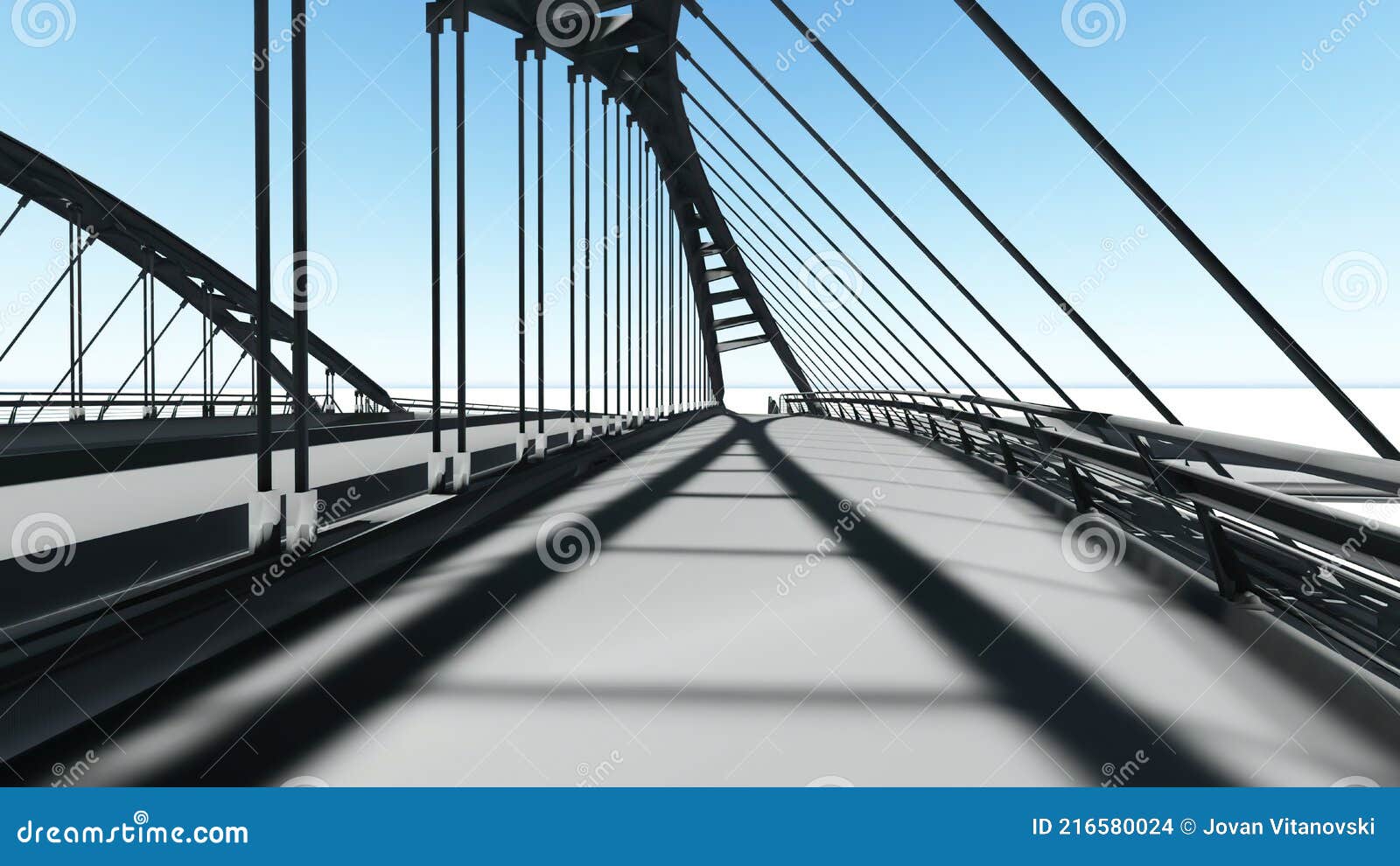 Front view of bridge stock illustration. Illustration of bridge - 216580024