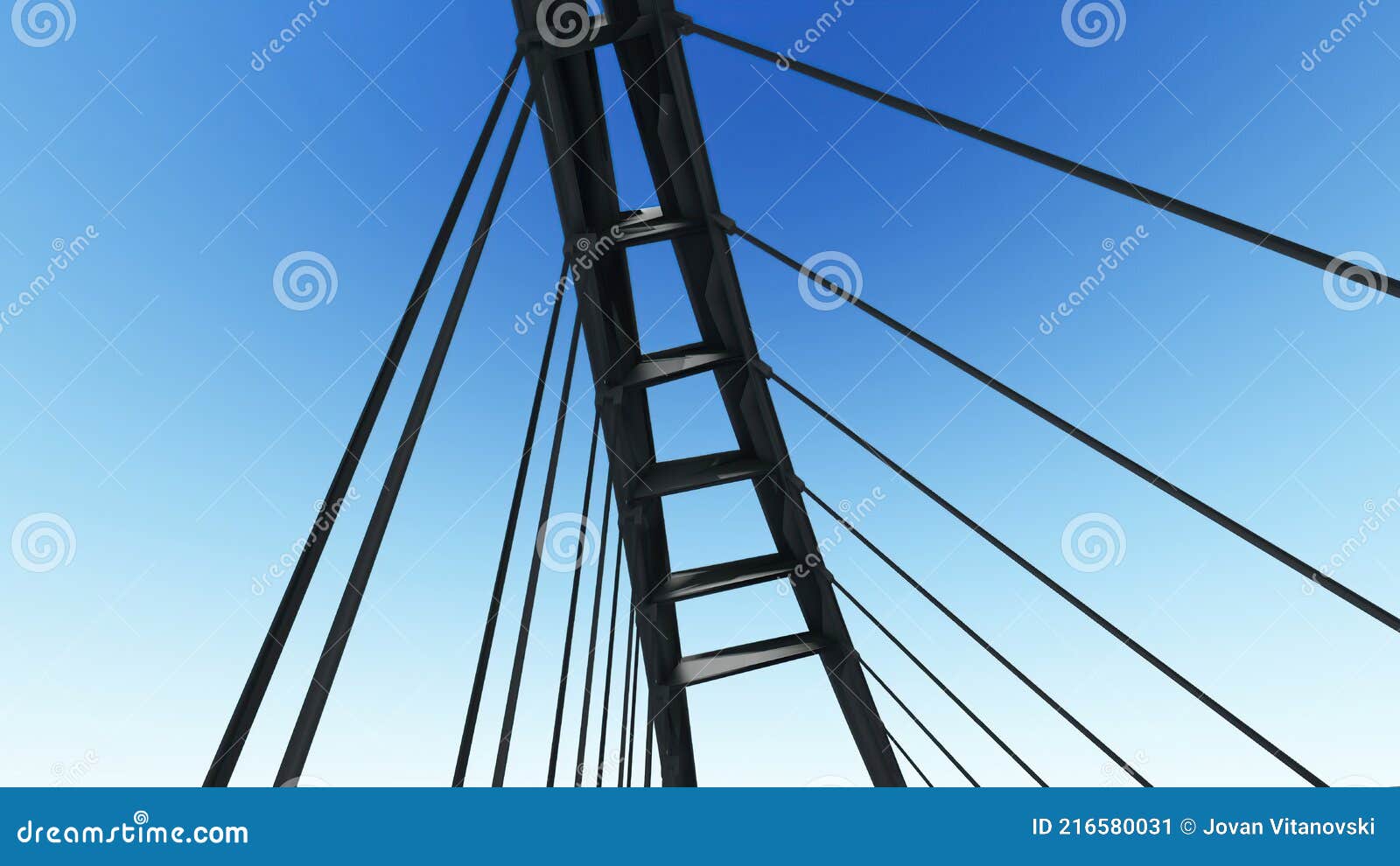 Front view of bridge stock illustration. Illustration of front - 216580031