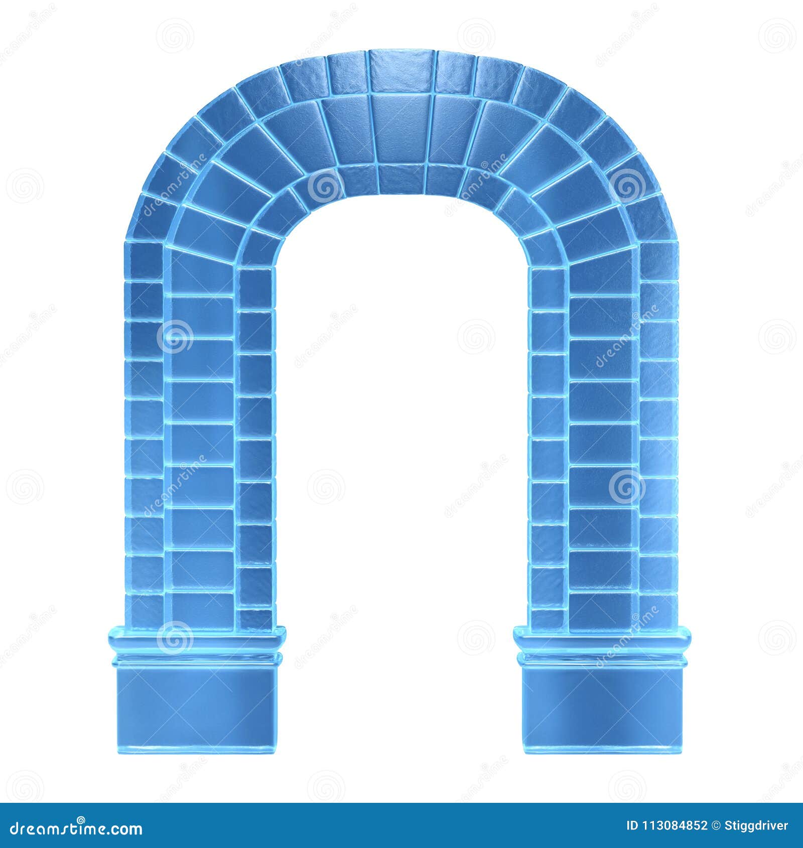 3d Illustration of Frozen Arch. Stock Illustration - Illustration of ...