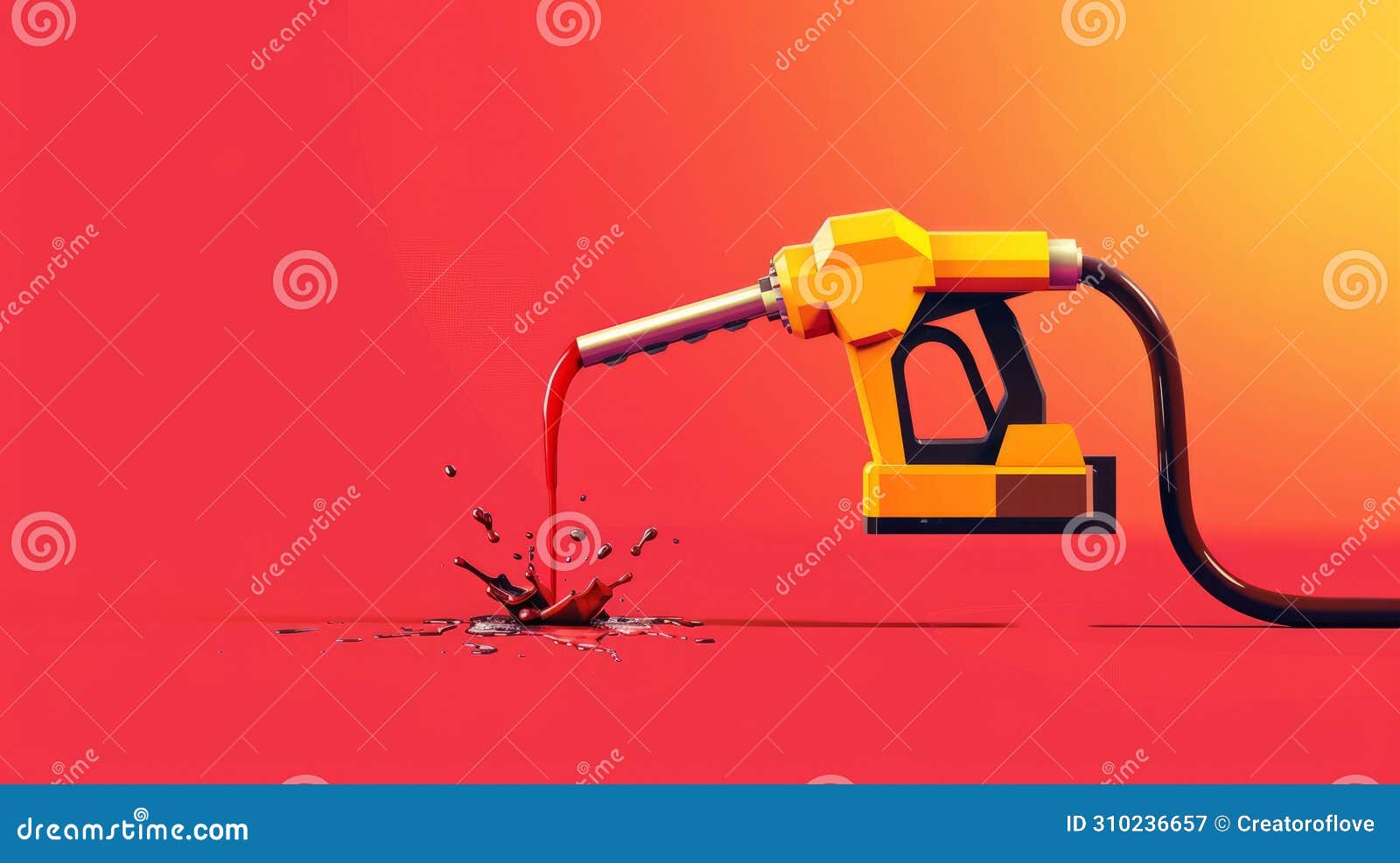 3d Illustration of Fuel Pump Giving Fuel Stock Illustration ...