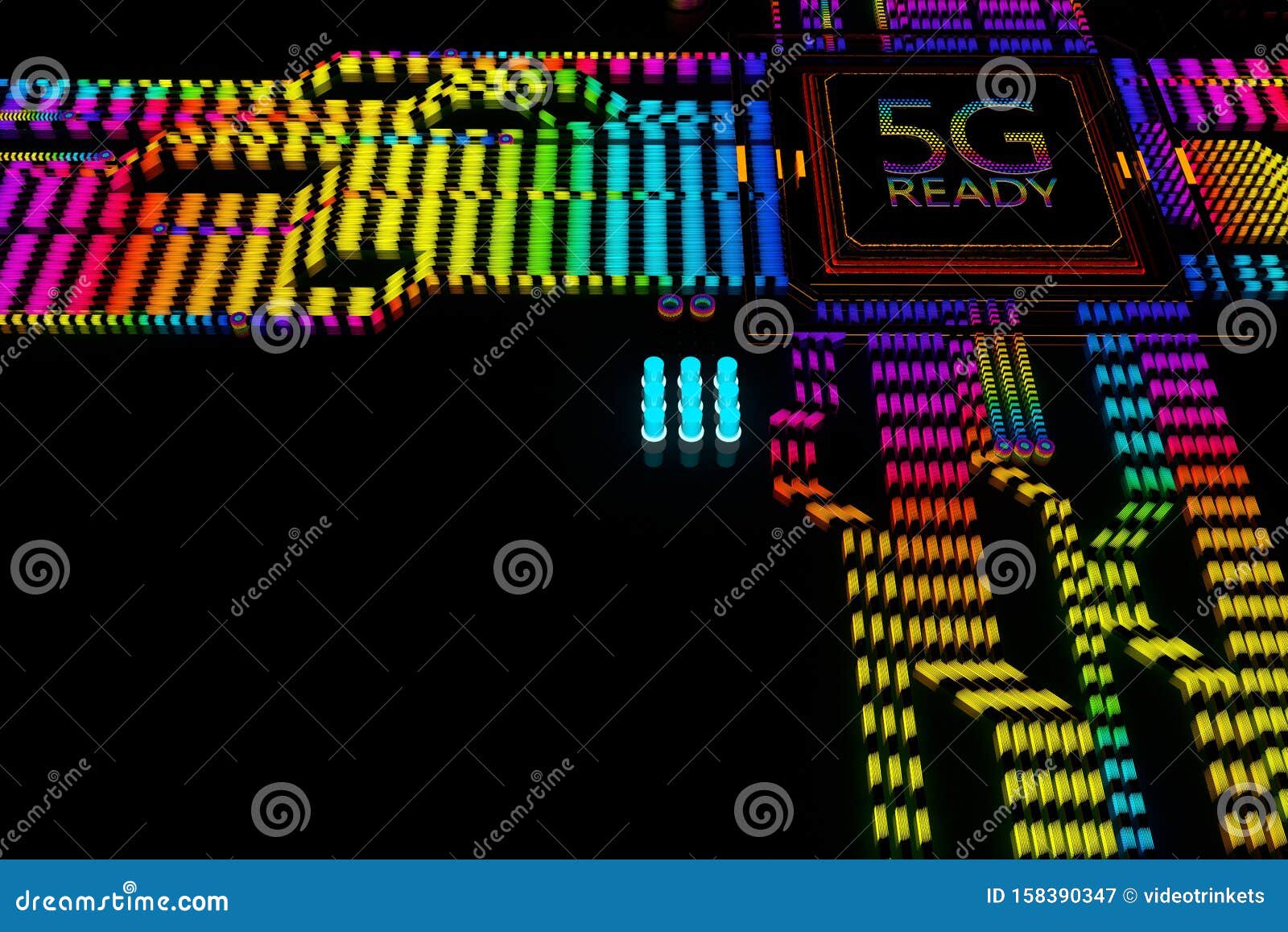 3D Illustration of a 5G Next Generation Network in Dark Mode Stock ... 3D Illustration of a 5G Next Generation Network in Dark Mode Stock ...