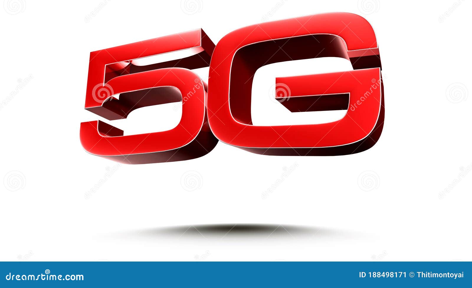 5G red 3d. stock illustration. Illustration of clipping - 188498171