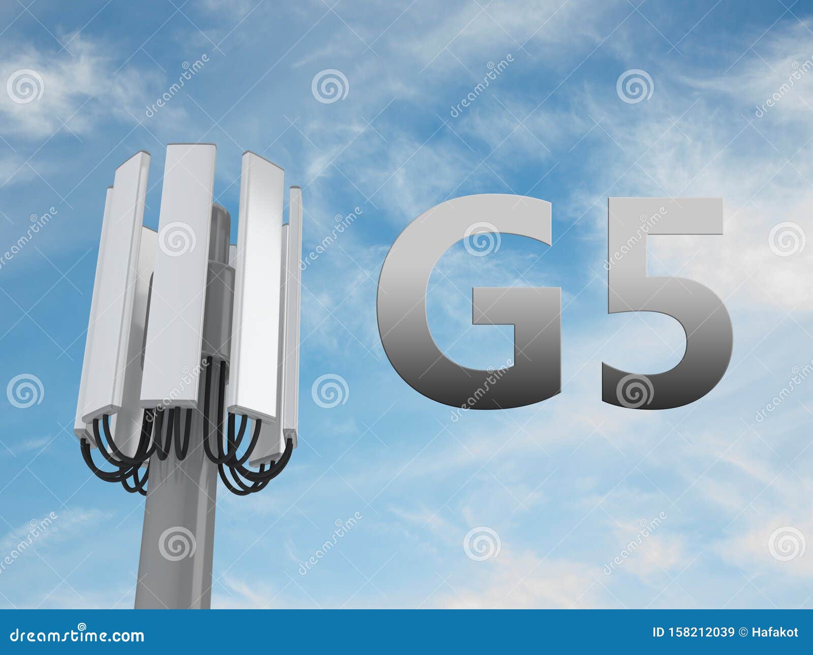 G5 - technological concept stock illustration. Illustration of modern ...