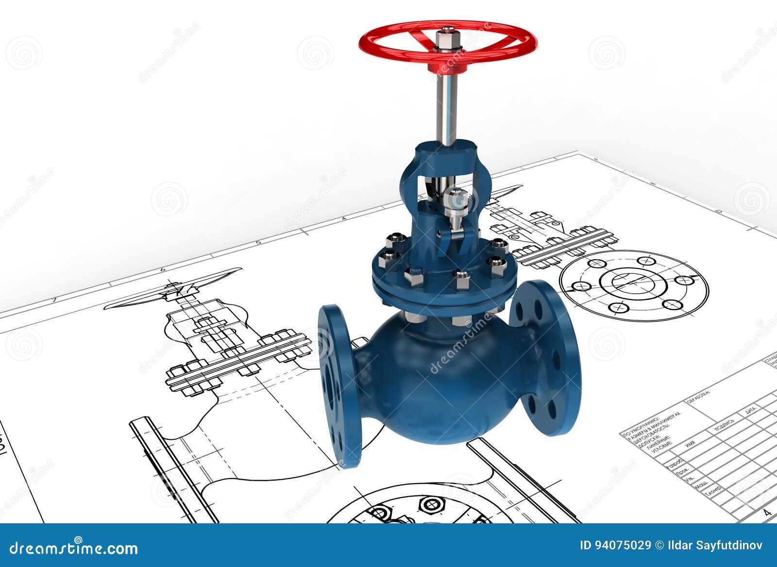 3d Illustration of Gas Valve Stock Illustration - Illustration of ...
